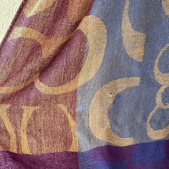 Coach | Accessories | Coach Cc Monogram Thin Throw Blanket Large Scarf ...